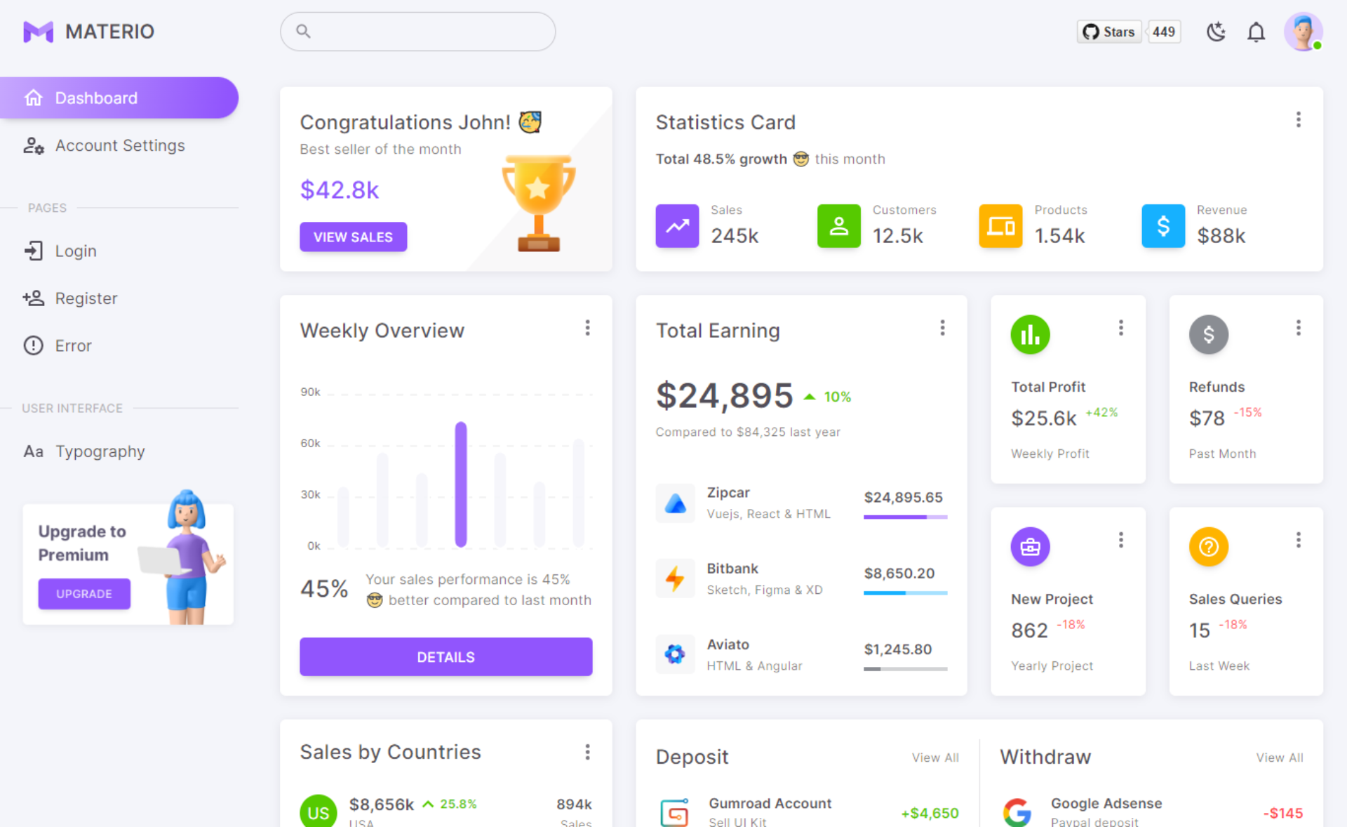  MUI React Next js crm HTML5 